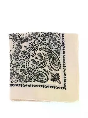 Destin Paisley-print Wool Scarf - Neutrals