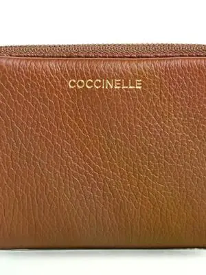 COCCINELLE Medium C-me Grained-leather Zip-around Wallet