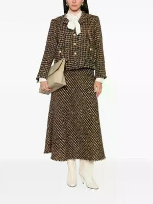 ANDIATA Frayed-edge Tweed Jacket