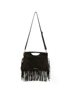 MARC ELLIS Cameliacm Fringe-trim Leather Tote Bag - Brown