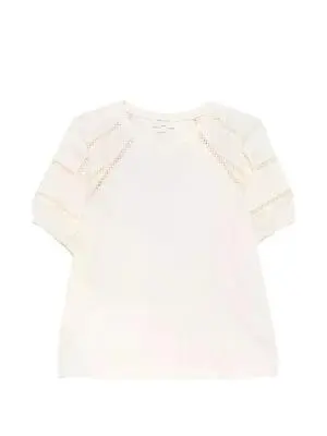 MAISON123 Lace-trim Short-sleeve T-shirt