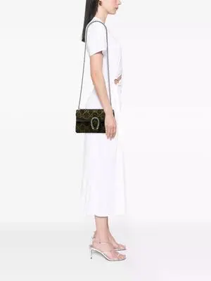 Gucci 2016-2026 Medium Gg Velvet Dionysus Crossbody Bag - Green