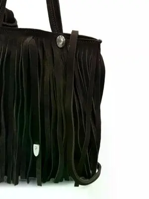ALBERTO LUTI Frange Suede Bucket Bag