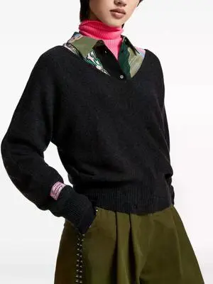 Essentiel Antwerp Kage Batwing-sleeve V-neck Sweater