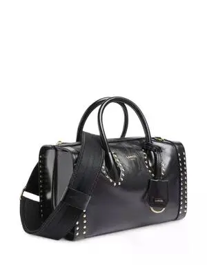 LANCEL M Bcbg Studded Leather Bowling Bag