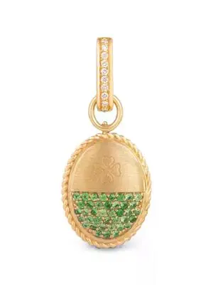 CLARA CHEHAB Small Liberté Tsavorite And Diamond Charm - Gold