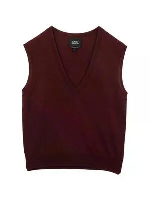 A.p.c. V-neck Vest Top - Red