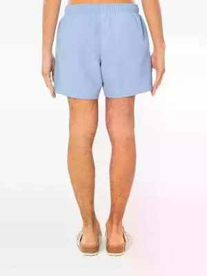 Lacoste Logo-patch Drawstring Swim Shorts - Blue