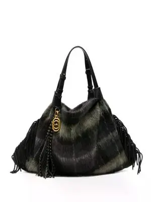 LA CARRIE Kerala Fringe-trimmed Tote Bag - Black