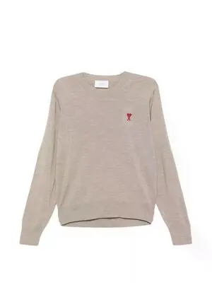 AMI Paris De Coeur Sweater - Neutrals