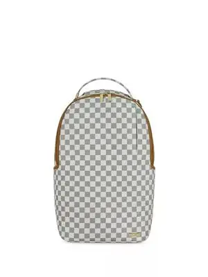 SPRAYGROUND The Private Jet Shark Club-high Altitude Embossed Checkered Backpack - White