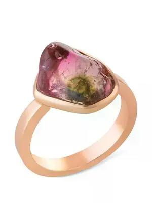 CLARA CHEHAB Small Genesis Watermelon Tourmaline Ring - Gold