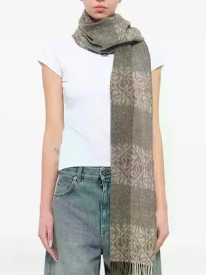 Loewe Anagram Fringed Scarf