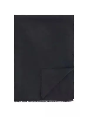 Boggi Milano Scarf In Wool And Silk - Black