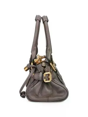 Chloé Small Paddington Leather Shoulder Bag - Grey