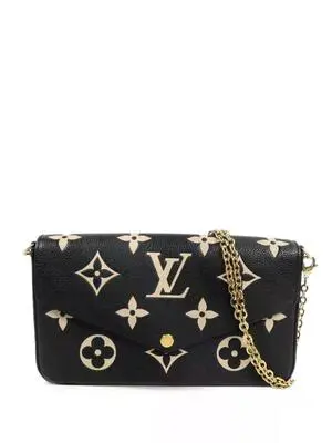 LOUIS VUITTON Empreinte Pochette Felicie Monogram Crossbody Bag - Black