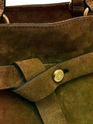 GIANNI CHIARINI Medium Miranda Belted Suede Tote Bag