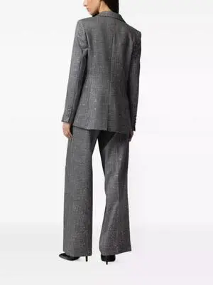 GAELLE PARIS Sequin-embellished Pleated Trousers