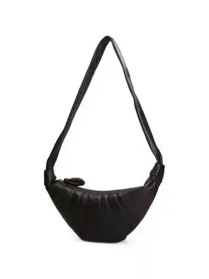 LEMAIRE Small Croissant Bag In Leather - Brown