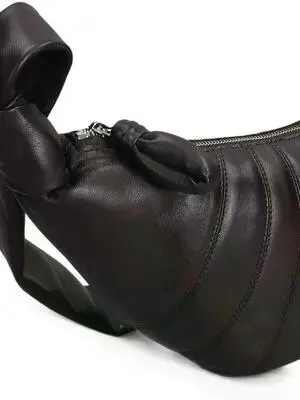 LEMAIRE Small Croissant Bag In Leather - Brown