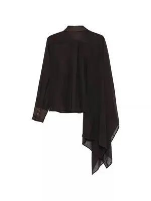 GESTUZ Gzlynne Asymmetric Draped Blouse