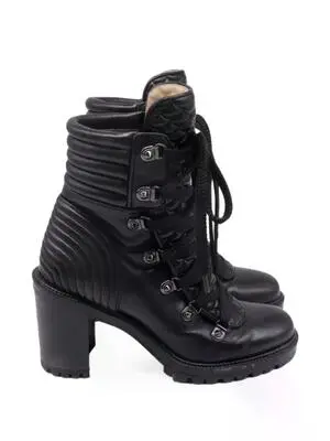 CHRISTIAN LOUBOUTIN Mad 70 Lace-up Combat Boots - Black