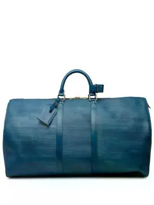 LOUIS VUITTON 1996 Epi Keepall 55 Travel Bag - Blue