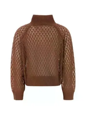 Max Mara Faglia Crochet-knit Sweater - Brown