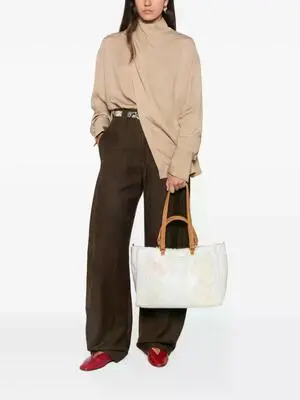 ERMANNO FIRENZE Small Barbara Floral-embroidery Tote Bag