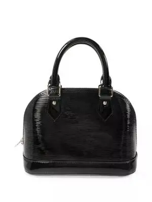 LOUIS VUITTON Bb Alma Epi Electric Tote Bag - Black
