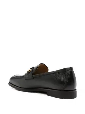 HENDERSON BARACCO Horsebit Grained-leather Loafers