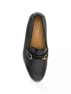 HENDERSON BARACCO Horsebit Grained-leather Loafers