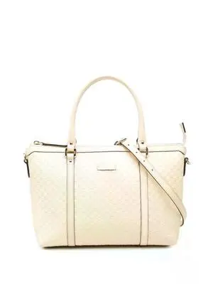 Gucci 2000-2015 Small Microguccissima Joy Satchel - White