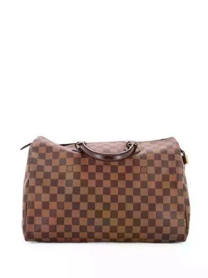 LOUIS VUITTON Speedy Handbag Damier 35 Satchel - Brown