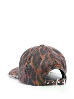GANNI Cap In Ocelot Leopard