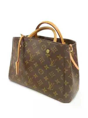 LOUIS VUITTON Bb Montaigne Monogram Tote Bag - Brown