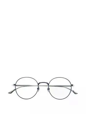 MASUNAGA Wright Round-frame Glasses - Blue