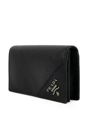Prada Saffiano Leather Card Holder - Black