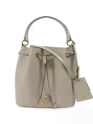 Prada 2019 Saffiano Cuir Bucket Bag - Grey