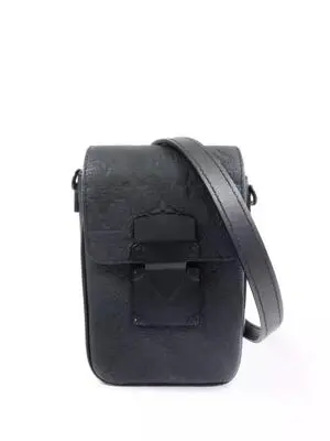 LOUIS VUITTON Monogram Taurillon S-lock Cross Body Bag - Black
