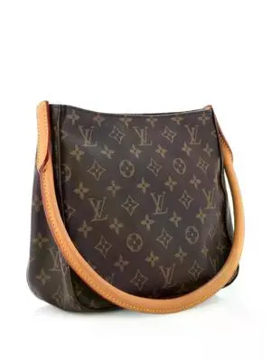 LOUIS VUITTON Looping Handbag Monogram Canvas Mm Satchel