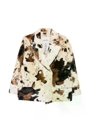 VALENTINI 1972 Cow-print Double-breasted Coat