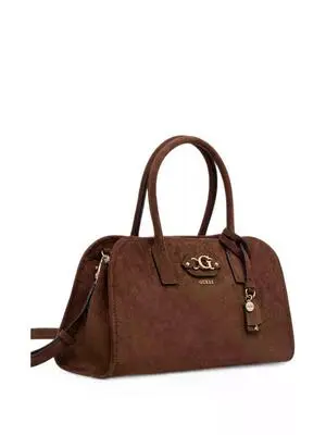 Guess Samantha Logo-plaque Tote Bag - Brown