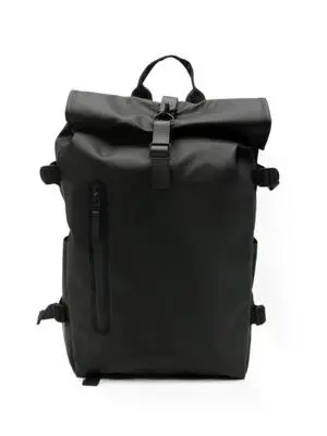 Rains Roll-top Buckle-fastening Backpack - Black