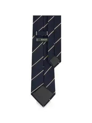 Boggi Milano Tie Jacquard Striped Motif In Silk