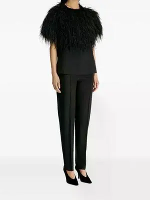 Loulou De Saison Iona Feather-trim Blouse