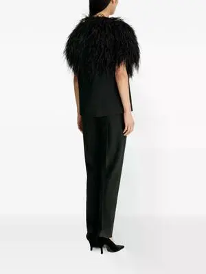 Loulou De Saison Iona Feather-trim Blouse
