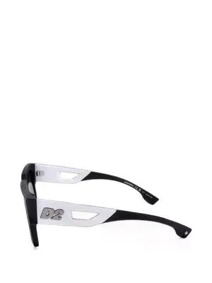 Dsquared2 Logo-plaque Square-frame Sunglasses - Black