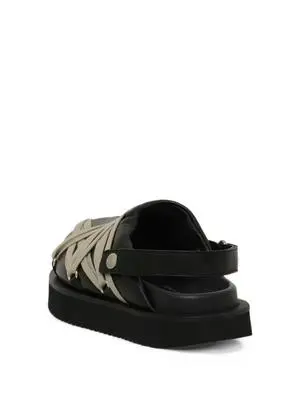 Rick Owens Megalace Padded Leather Mules - Black