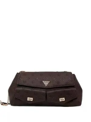 Guess Blake Logo-debossed Front-pockets Crossbody Bag - Brown